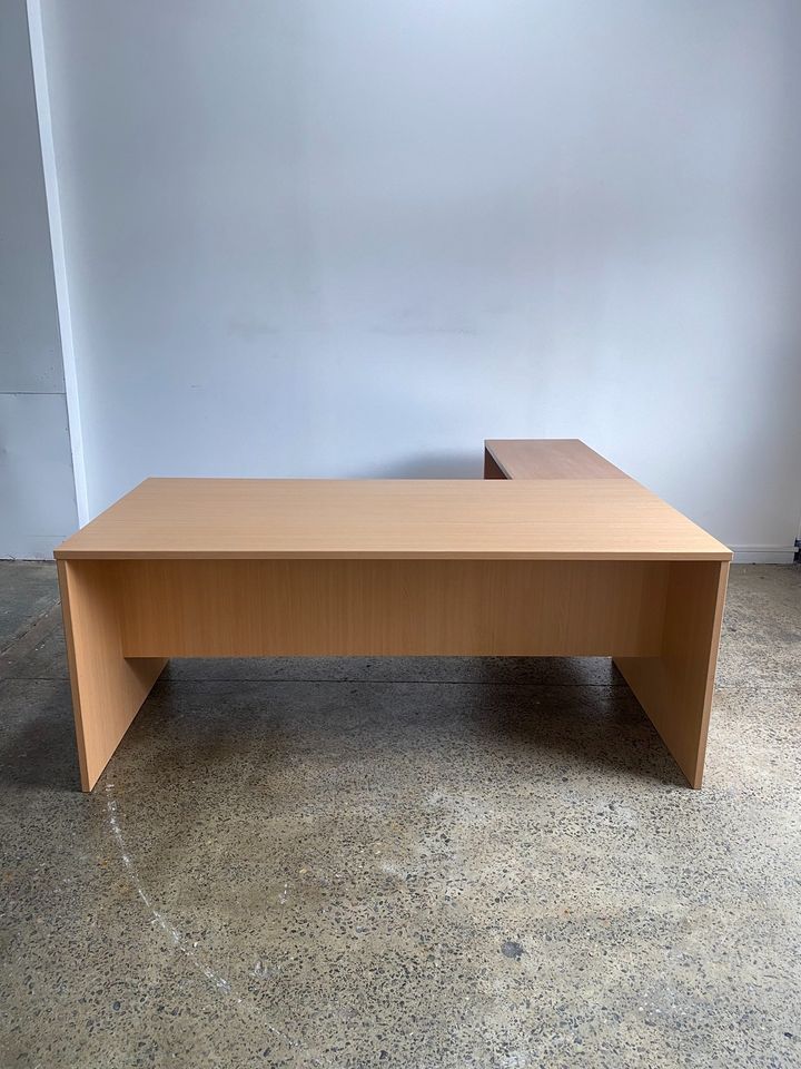 Second Hand L-Shape Desk and Reversible Return- with fixed drawer unit ...