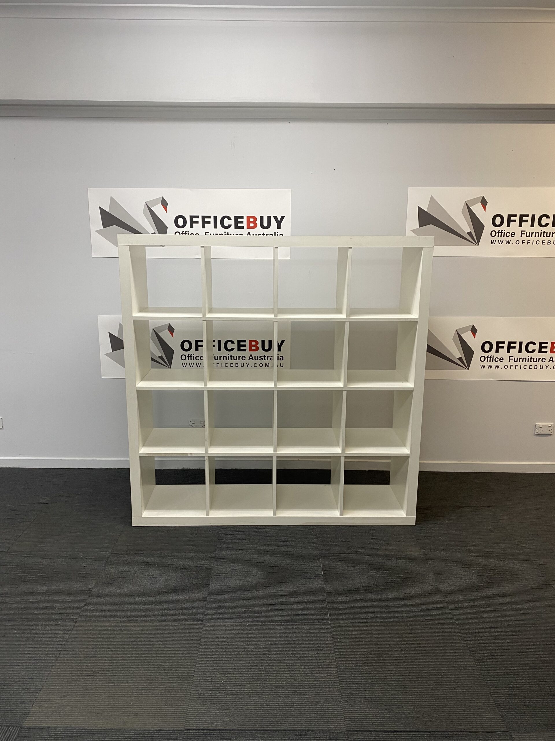 Second Hand KALLAX 4x4 Cube Bookcase-White - OfficeBuy