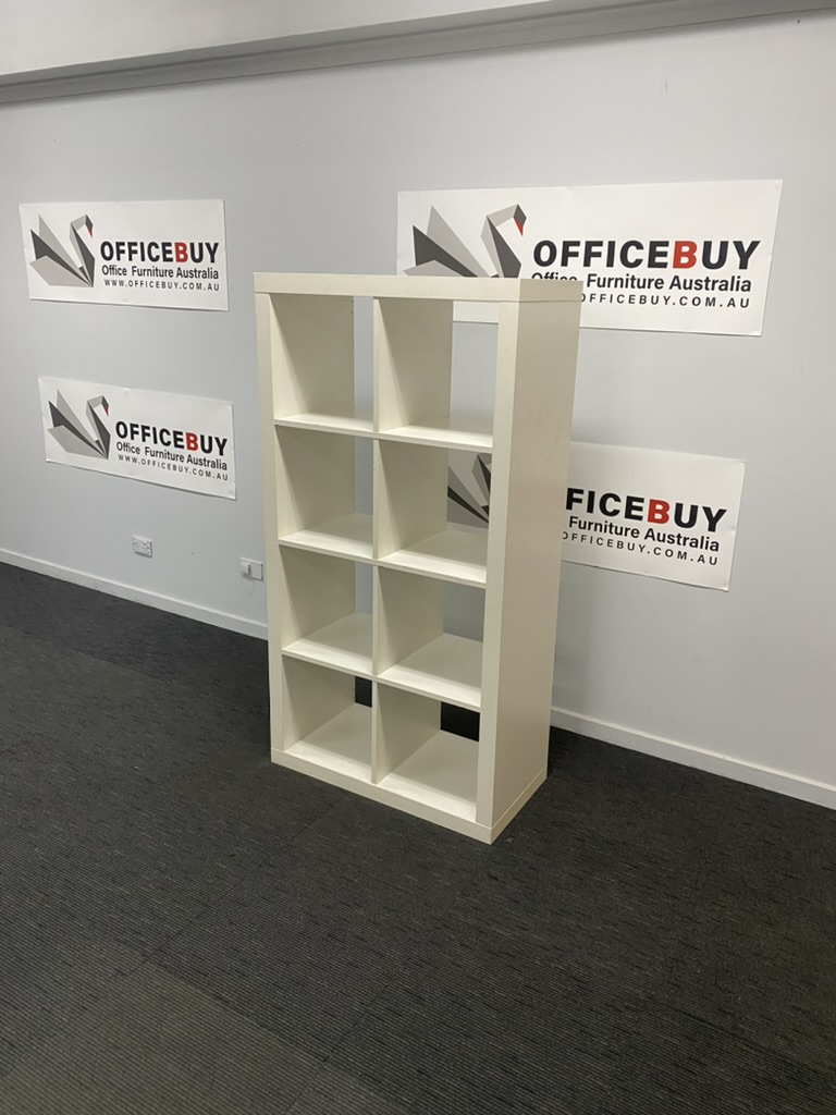 Second Hand KALLAX 2x4 Cube Bookcase-White - OfficeBuy