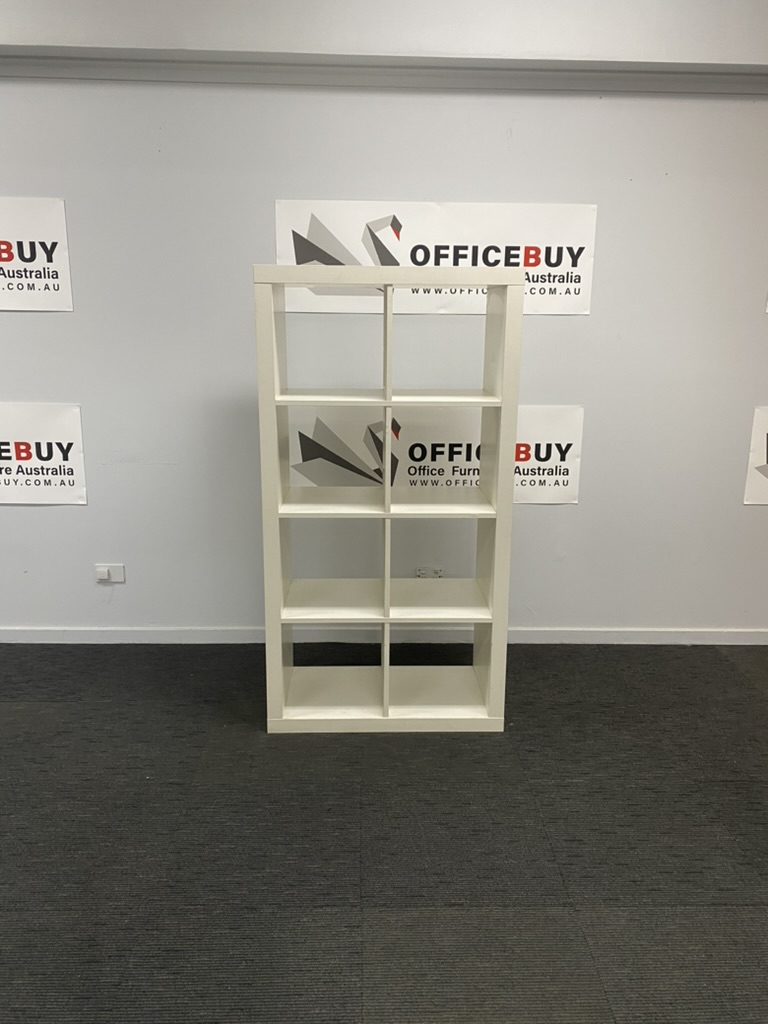 Second Hand KALLAX 2x4 Cube Bookcase-White - OfficeBuy